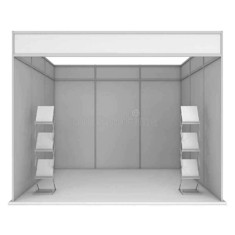 Trade Show Booth Expo Box. 3D White and Blank. Stock Illustration ...