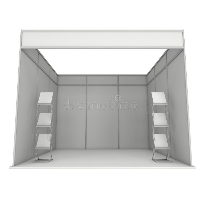 Trade Show Booth Expo Box. 3D White and Blank. Stock Illustration ...