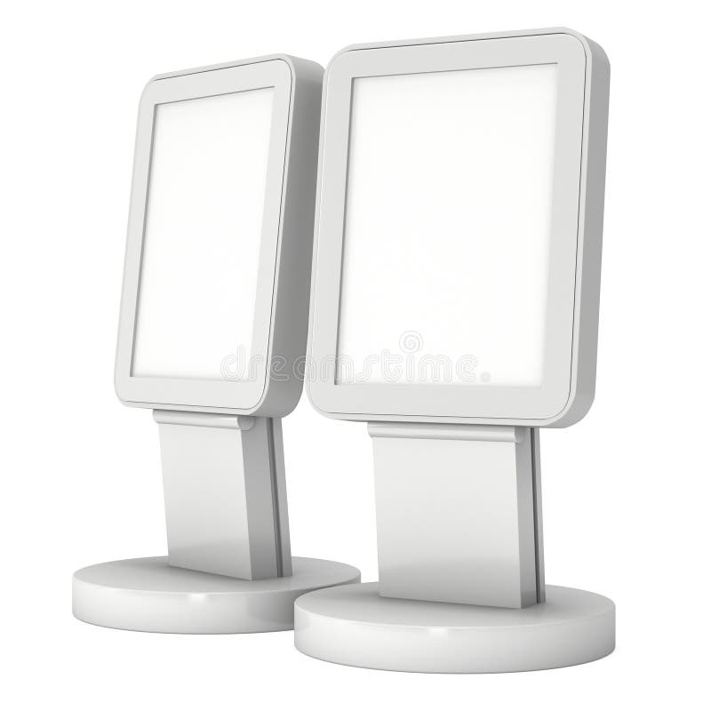 Trade Show Booth LCD Screen Stand. Stock Illustration - Illustration of ...