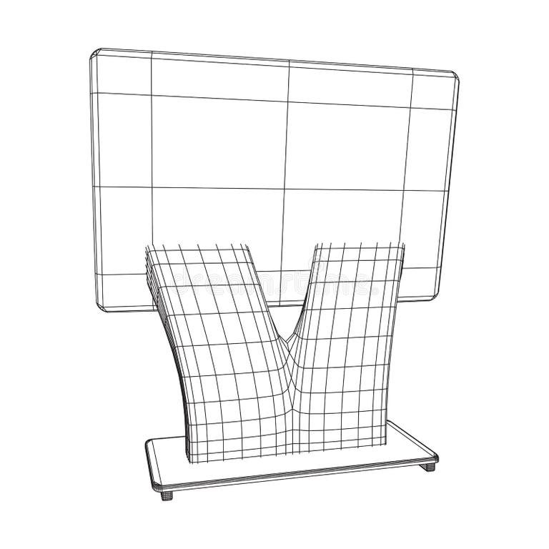 Kiosk Wireframe Stock Illustrations – 165 Kiosk Wireframe Stock ...