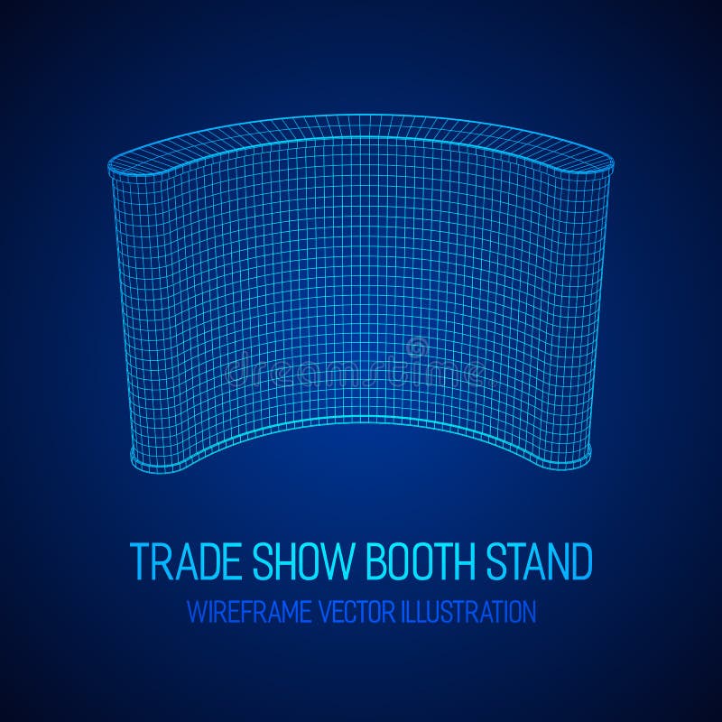 Trade show booth stock vector. Illustration of mesh - 102650370