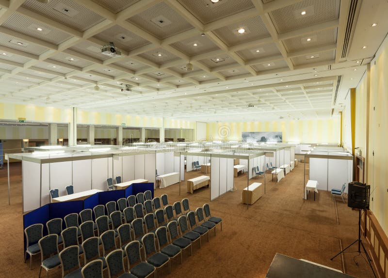 Trade show interior stock image. Image of area, business - 60595651