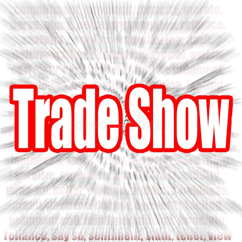 Trade Show Word with Zoom in Effect Stock Illustration - Illustration ...