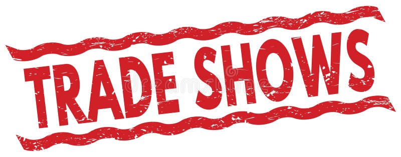 TRADE SHOWS Text on Red Lines Stamp Sign Stock Illustration ...