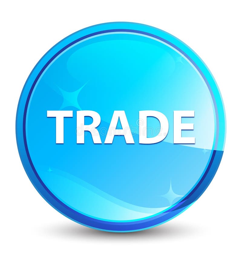 Trade Splash Natural Blue Round Button Stock Vector - Illustration of ...