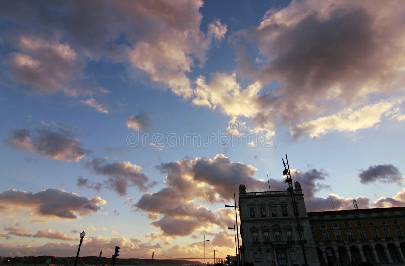 Trade Square (Praca Do Comercio) in Lisbon, Portugal Stock Image ...