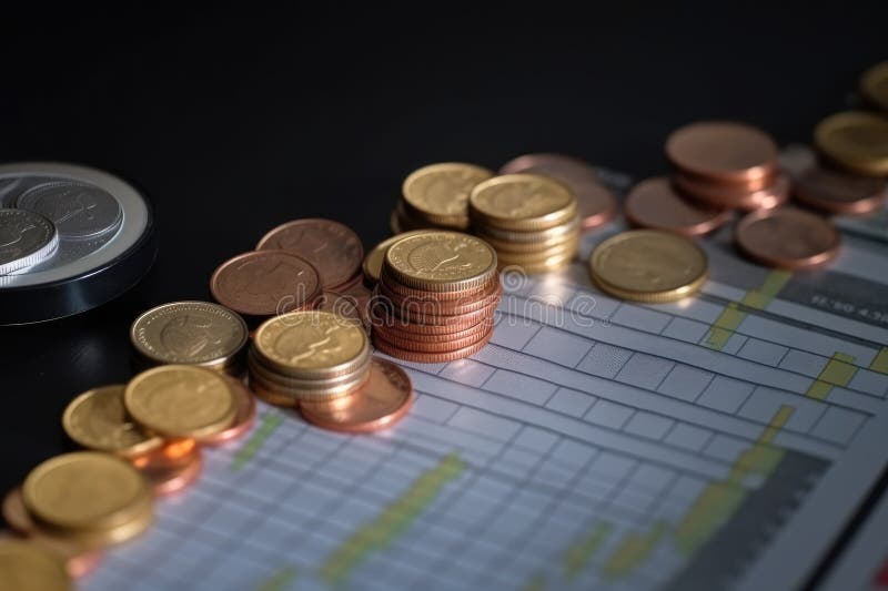 Trade and Stacks of Coins. Trading Cryptocurrency Concept Stock Image ...