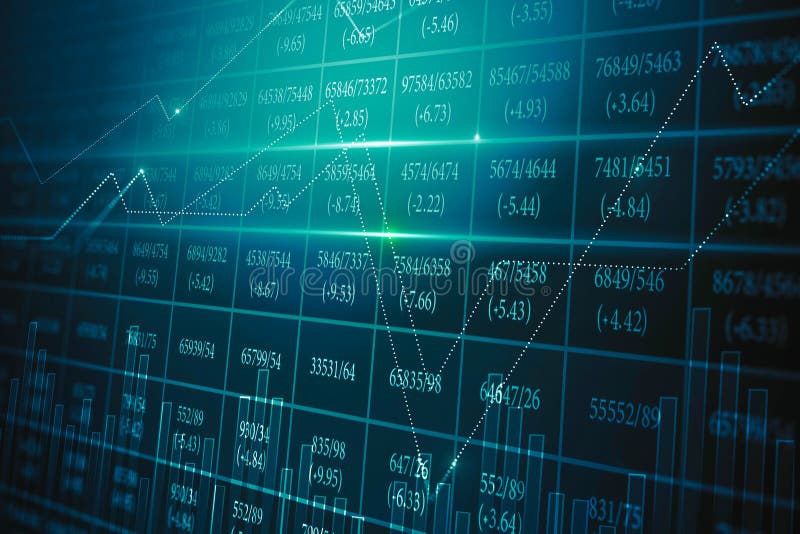 Trade and stats concept stock illustration. Illustration of digital ...