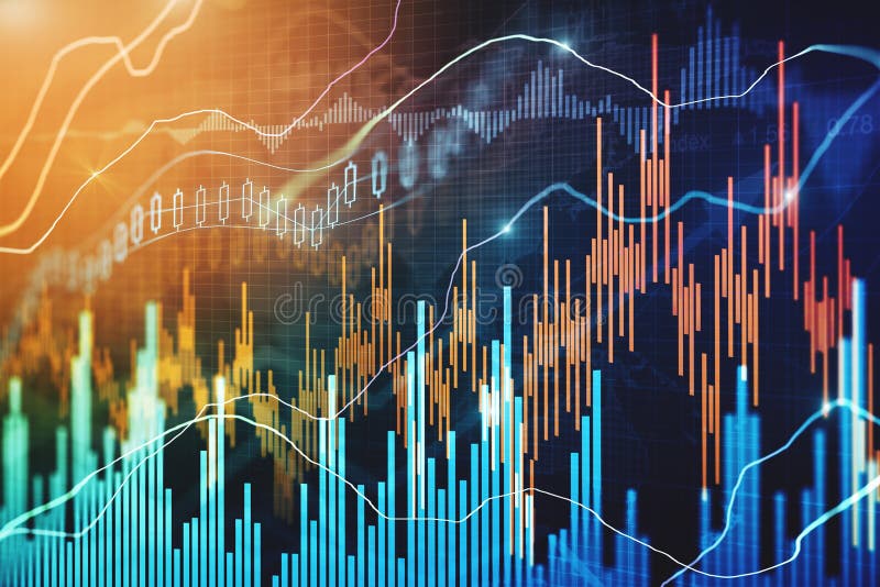 Trade and stock backdrop stock illustration. Illustration of growth ...