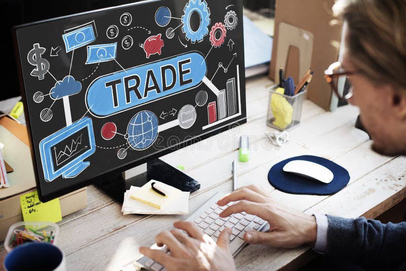 Trade Swap Deal Exchange Merchandise Commerce Concept Stock Photo ...