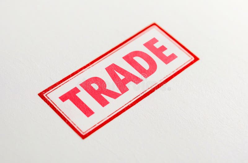 Trade Text Words Phrase Seal Stamp on Paper Stock Illustration ...