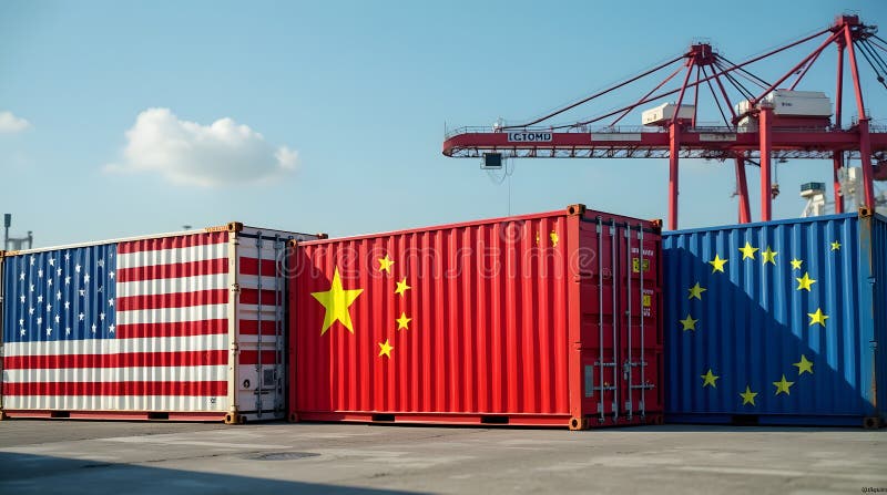 Trade Trio stock illustration. Illustration of unitedstates - 373441801