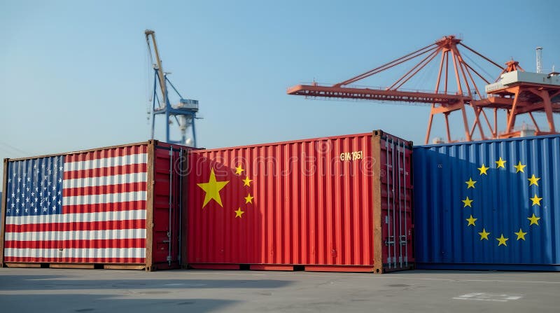 Trade Trio stock illustration. Illustration of china - 373441809