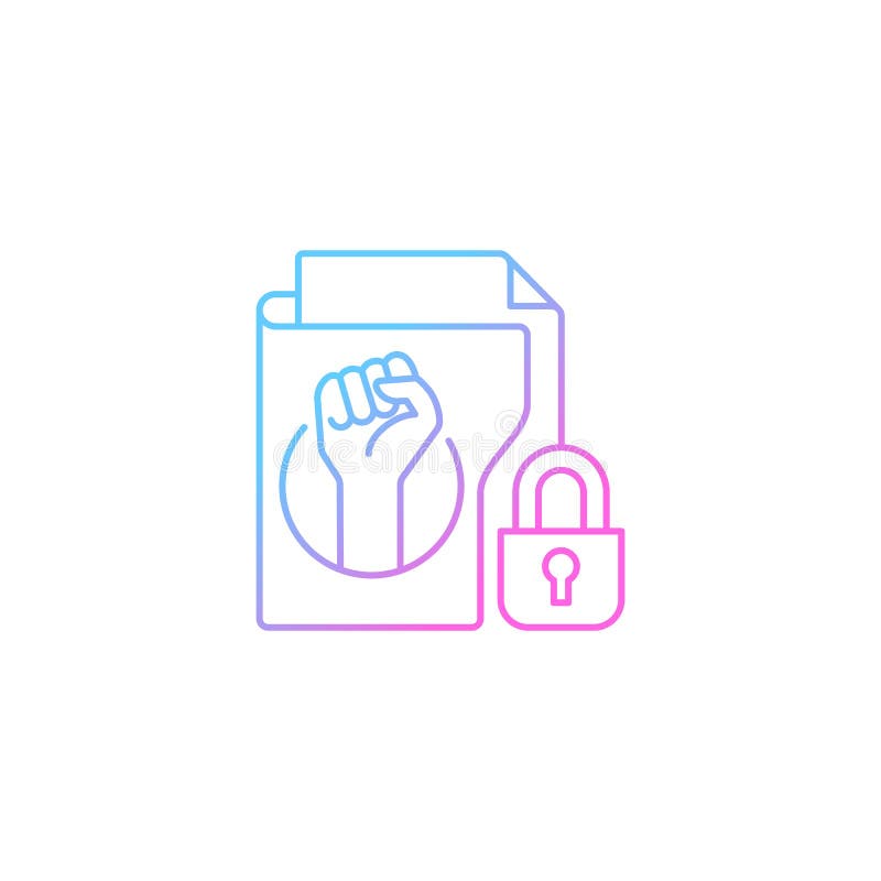 Trade Union Membership Gradient Linear Vector Icon Stock Vector ...