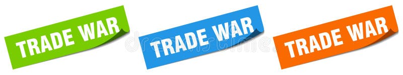 Trade War Banner. Trade War Speech Bubble Label Set. Stock Vector ...