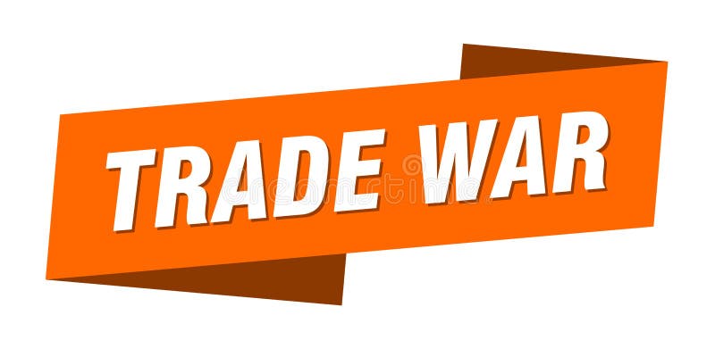 Trade War Banner Template. Trade War Ribbon Label Stock Vector ...