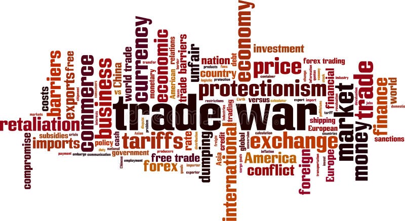 Trade barriers word cloud stock vector. Illustration of protectionism ...