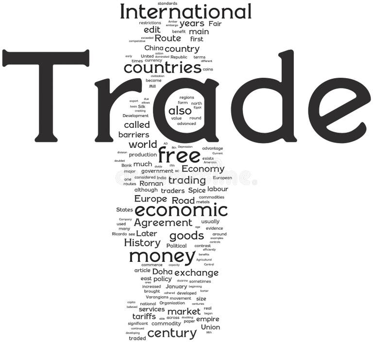 Trade word cloud stock illustration. Illustration of trade - 11822367