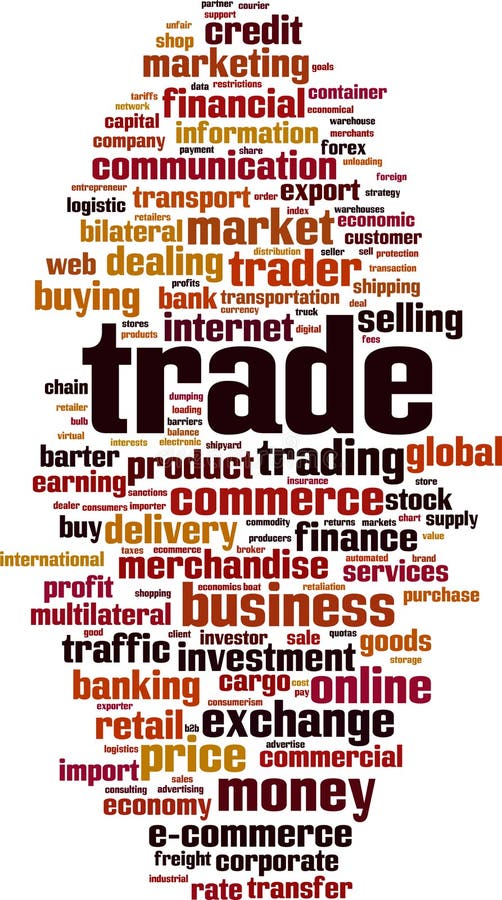 Trade word cloud stock vector. Illustration of commerce - 166211082