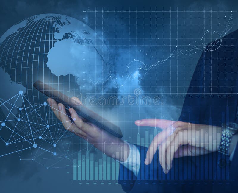 Trade on the World Market with the Help of New Technologies. Stock ...