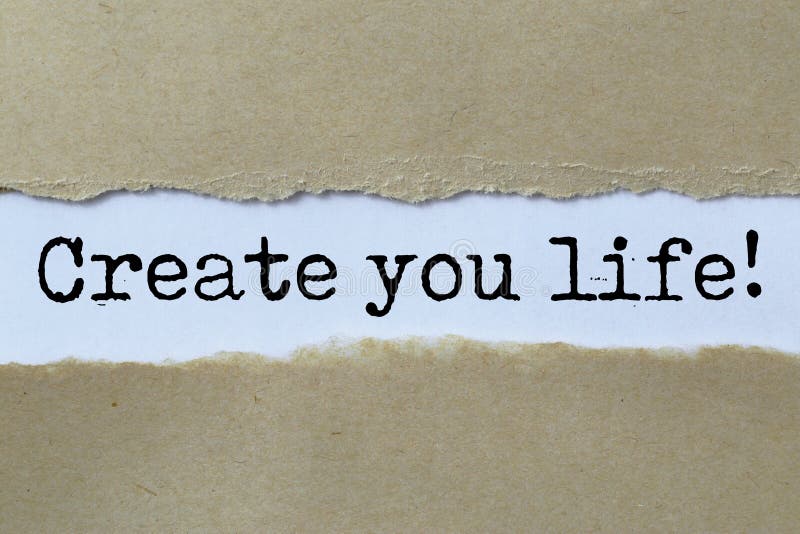 `I Create My Life` Words On A Modern Board, Clipboard With Blank Sheet ...