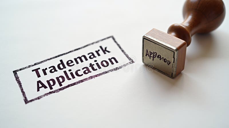 Trademark Application Document with Approved Rubber Stamp Stock ...