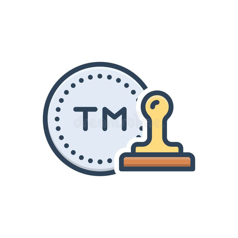 Color Illustration Icon for Trademark, Brand and Stamp Stock Vector ...