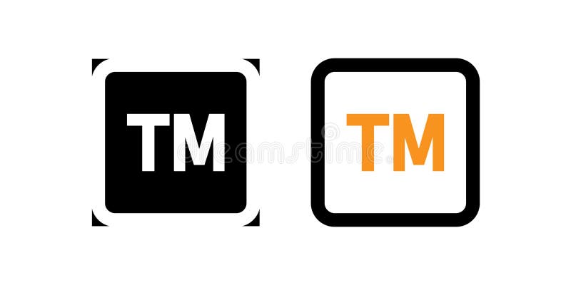 Trademark Symbol (TM) Displayed in a Square Graphic. Stock Illustration ...