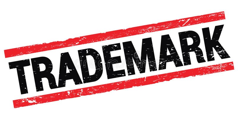 TRADEMARK Text on Black-red Rectangle Stamp Sign Stock Illustration ...