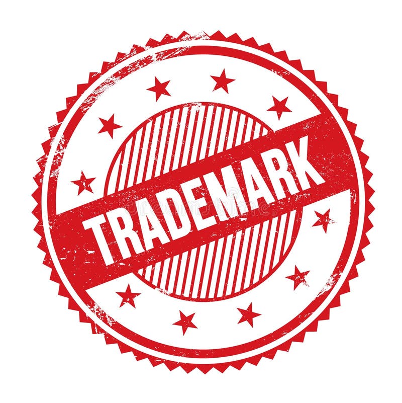 TRADEMARK Text Written on Red Grungy Round Stamp Stock Illustration ...