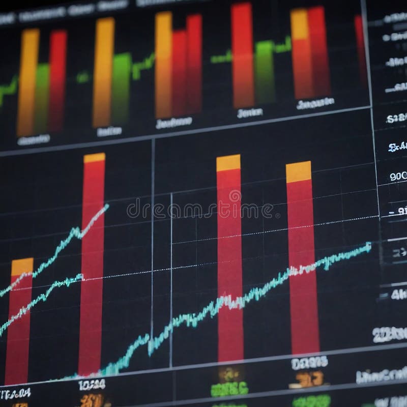 Trader Analyzing Data on Virtual Screen.Price Graph and Indicator. Stock Market Invest and ...