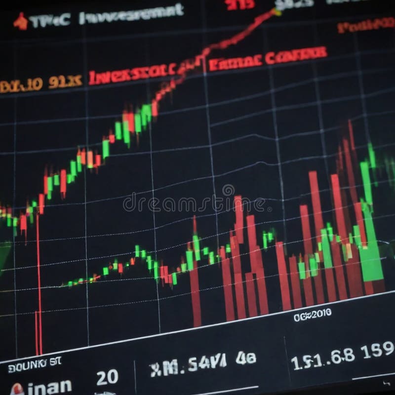 Trader Analyzing Data on Virtual Screen.Price Graph and Indicator. Stock Market Invest and ...