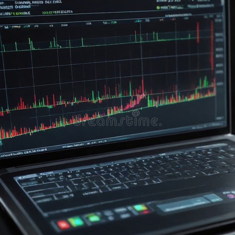 Trader Analyzing Data on Virtual Screen.Price Graph and Indicator. Stock Market Invest and ...