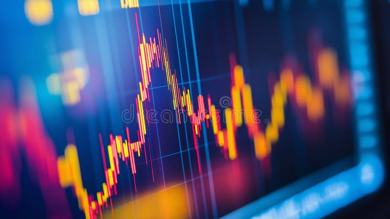 Trader Analyzing Data on Virtual Screen. Price Graph Stock Photo - Image of concept, market ...