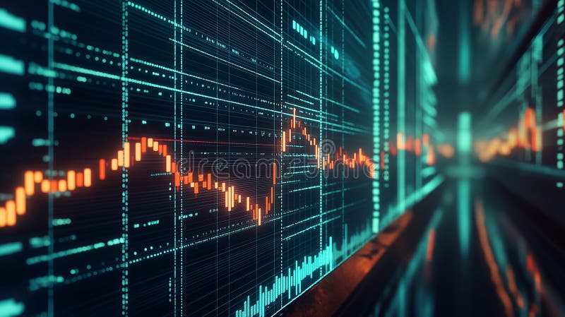 Trader Analyzing Data on Virtual Screen. Price Graph Stock Photo - Image of chart, economic ...