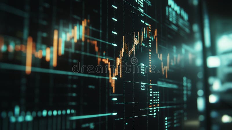 Trader Analyzing Data on Virtual Screen. Price Graph Stock Photo - Image of economy, diagram ...