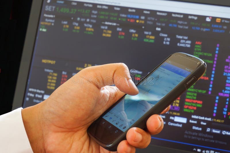 Trader stock photo. Image of market, technology, devices - 80132362