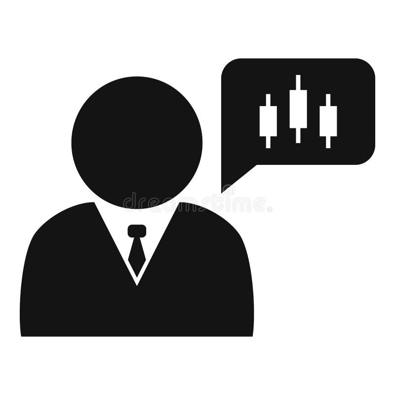 Man Thinking Icon, Simple Style Stock Vector - Illustration of portrait ...