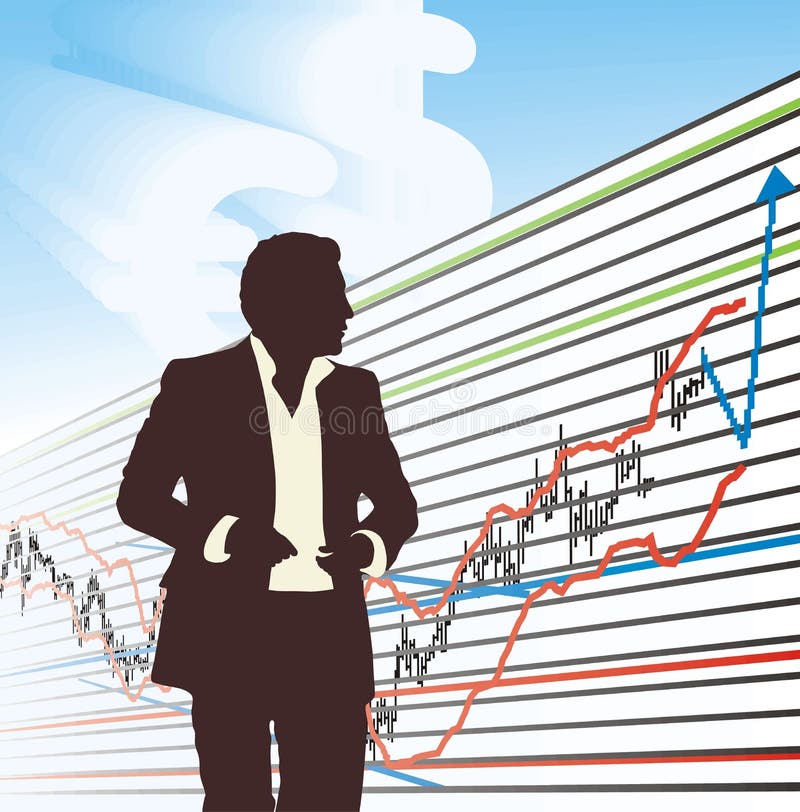 Trader-businessman, vector stock vector. Illustration of outline - 8261478