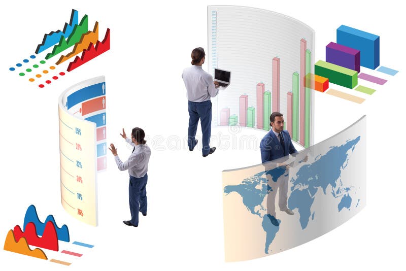 Trader Working in Technical Visualization Environment Stock Image ...