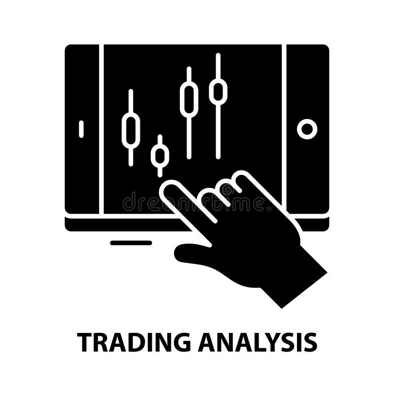 Trading Analysis Icon, Black Vector Sign with Editable Strokes, Concept ...