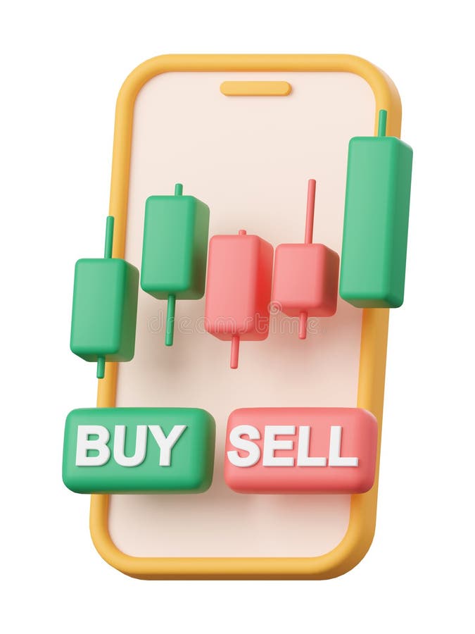 Trading Application, 3d Illustration of Investment Concept Stock ...