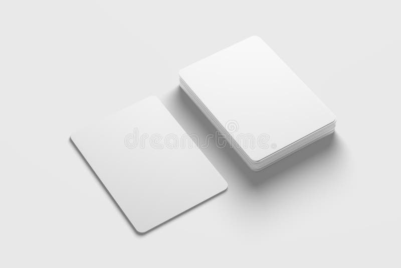 Trading Card Packaging 3D Rendering White Blank Mockup Stock ...