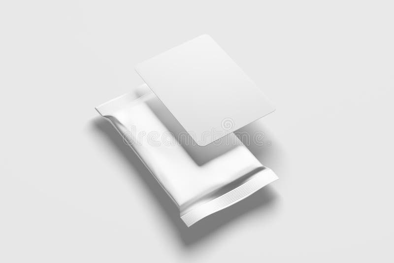 Trading Card Packaging 3D Rendering White Blank Mockup Stock ...