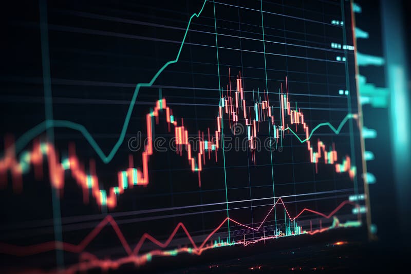 Trading Concept Chart with Diagrams Showing Profits and Losses Ai ...