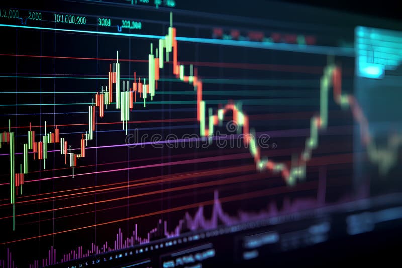 Trading Concept Chart with Diagrams Showing Profits and Losses Ai ...