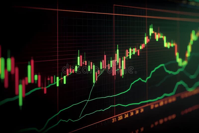Trading Concept Chart with Diagrams Showing Profits and Losses Ai ...