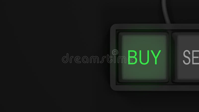 Trading Concept. Keyboard with Two Buttons - Buy and Sell. Copy Space ...