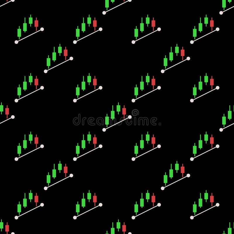 Trading and Crypto Analytics Vector Colored Seamless Pattern Stock Vector - Illustration of ...