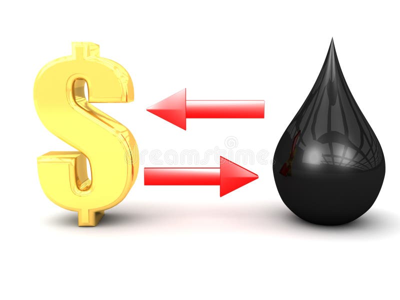 Trading Dollar Currency Money for Oil Stock Illustration - Illustration ...